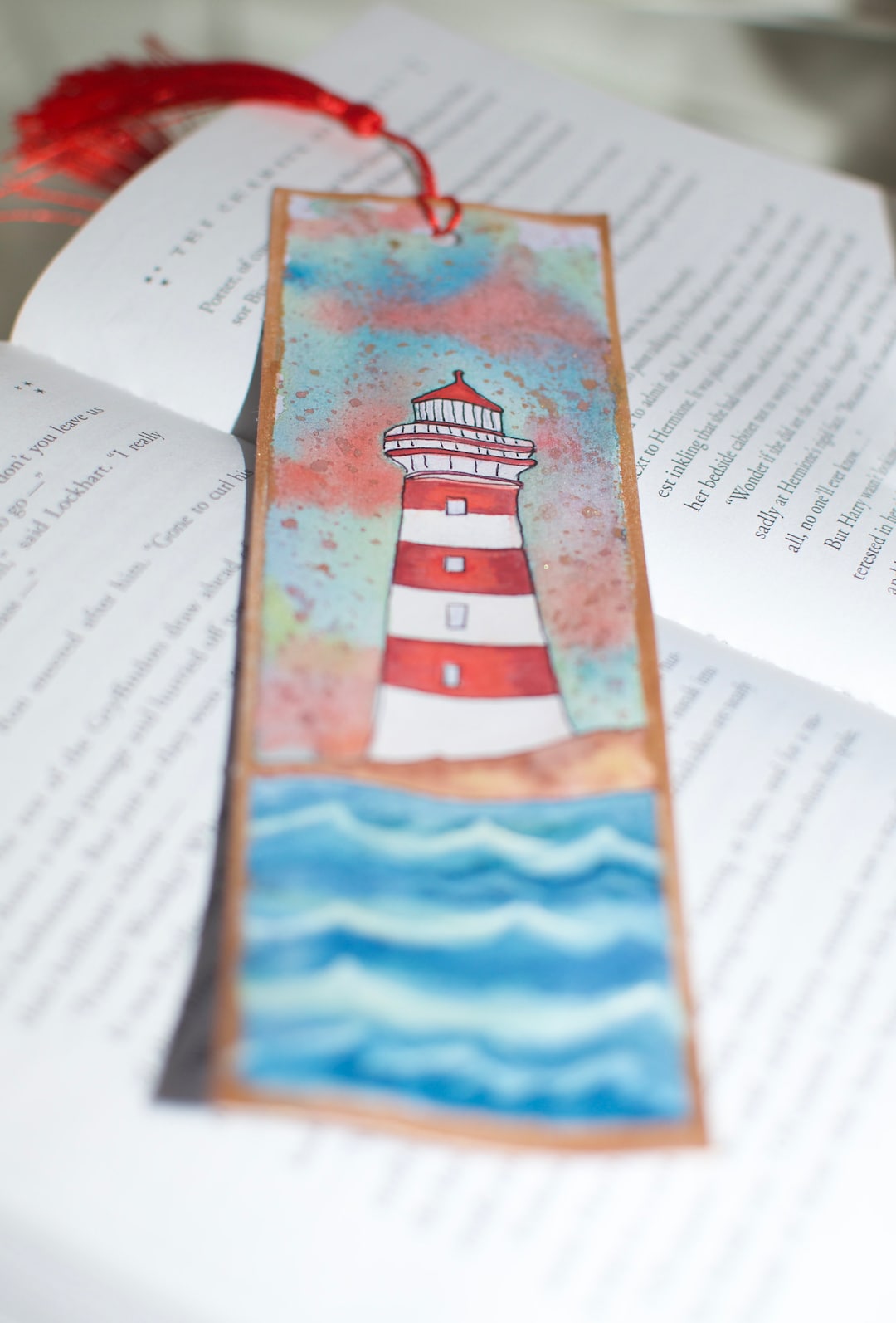 Hand Painted Watercolor Lighthouse Bookmark. Gifts for Her, Gifts for ...