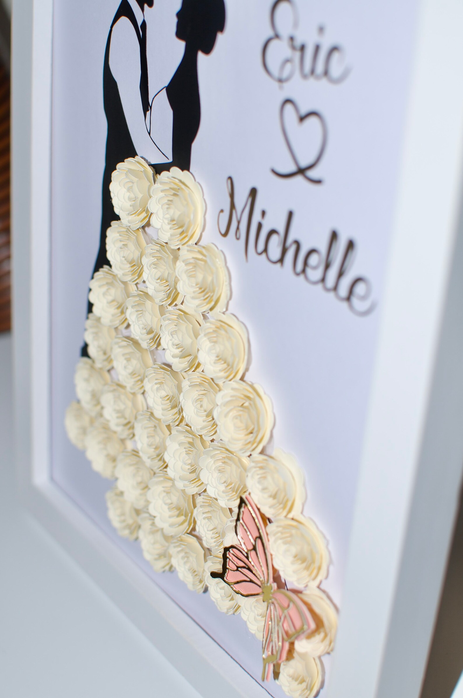 Bride and Groom Shadowbox, Wedding Present, Bridesmaid Present, Bride ...