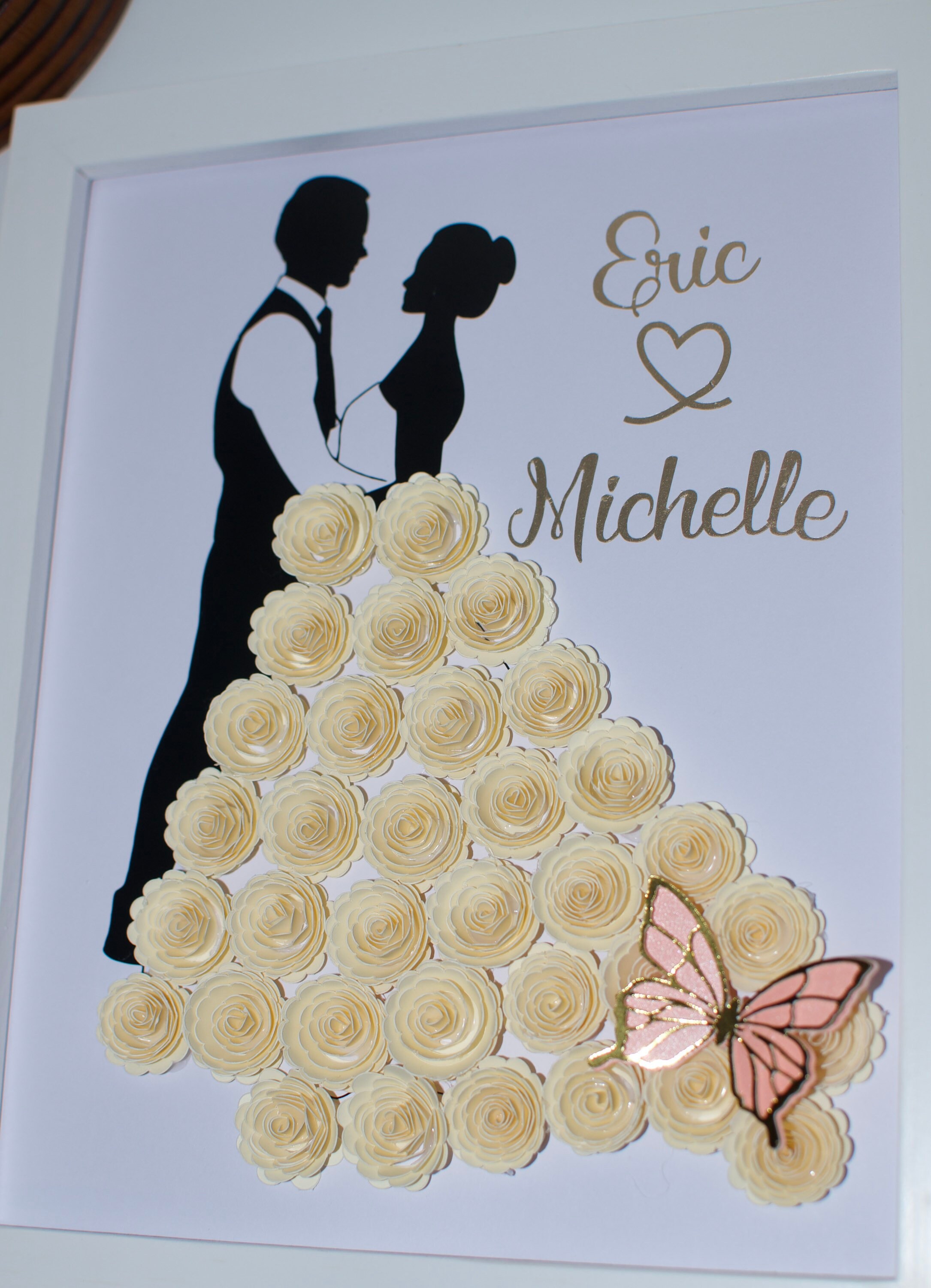 Bride and Groom Shadowbox, Wedding Present, Bridesmaid Present, Bride ...