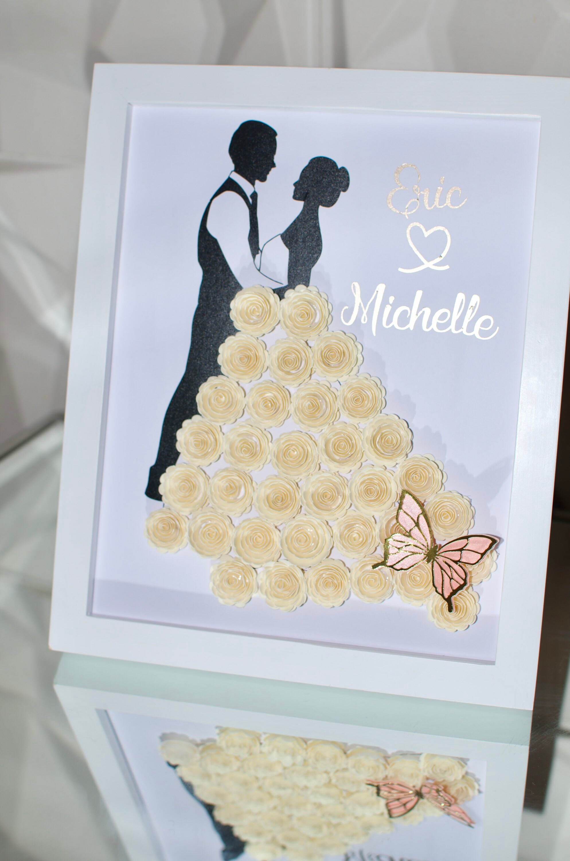 Bride and Groom Shadowbox, Wedding Present, Bridesmaid Present, Bride ...