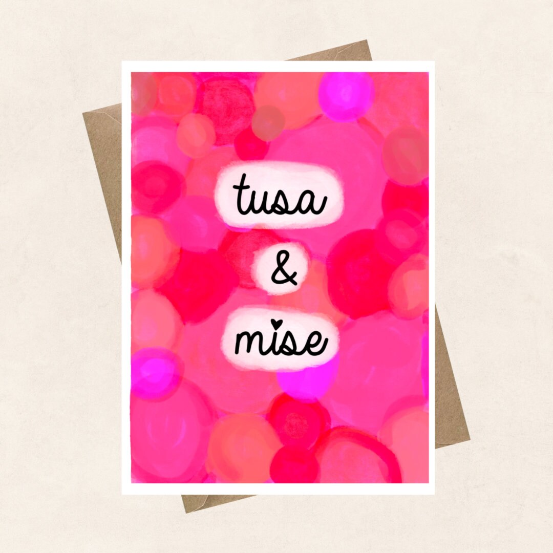 Tusa Agus Mise, You and Me, Valentines, Love Greeting Card as Gaeilge ...