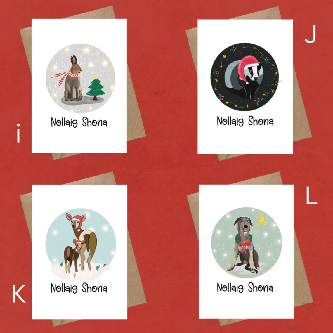 Irish Christmas Cards, 20pack, Gaeilge, Nollaig Shona, Irish Language ...