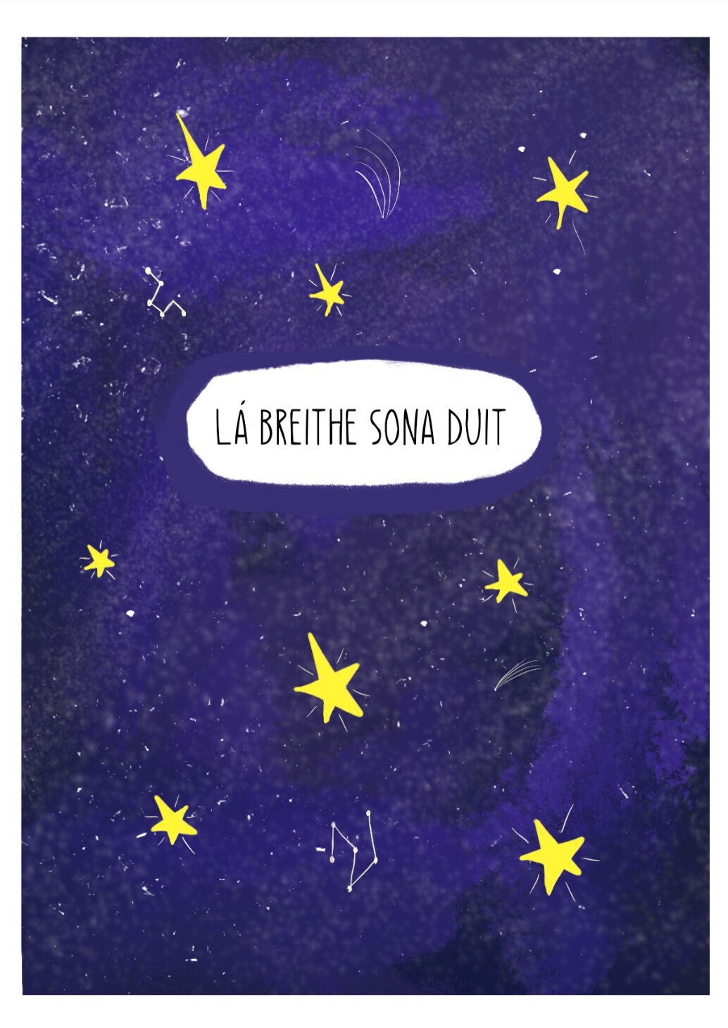 Birthday Card Cárta Breithlá Irish Gaeilge Happy Birthday - Etsy