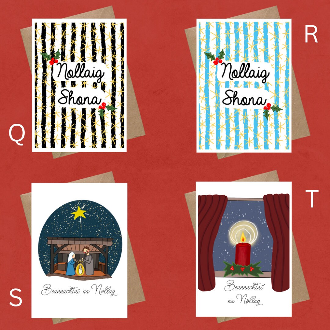 Irish Christmas Cards, 20pack, Gaeilge, Nollaig Shona, Irish Language ...