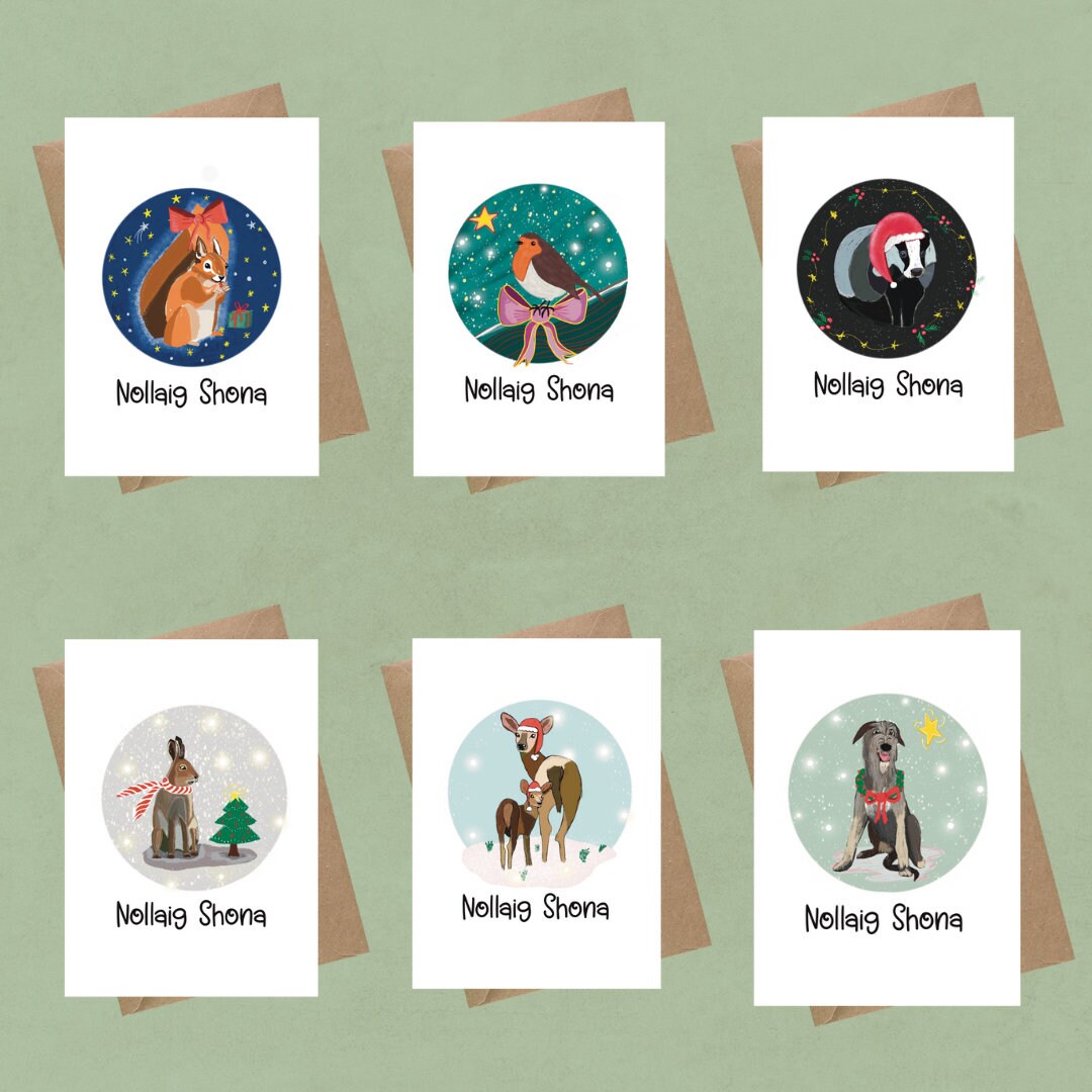 Irish Language Christmas Card Assorted Pack, Gaeilge - Etsy UK