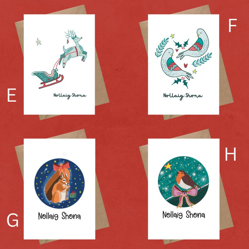 Irish Christmas Cards, 20pack, Gaeilge, Nollaig Shona, Irish Language ...