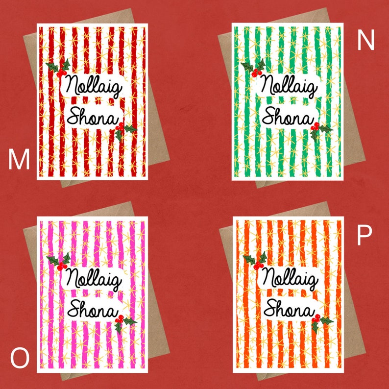 Irish Christmas Cards, 20pack, Gaeilge, Nollaig Shona, Irish Language ...