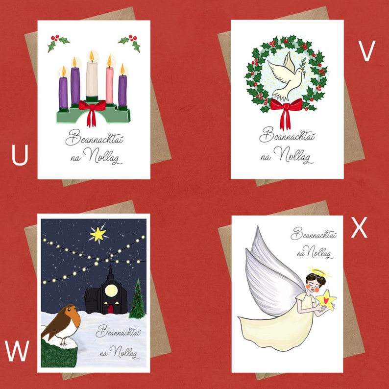 Irish Christmas Cards, 20pack, Gaeilge, Nollaig Shona, Irish Language ...