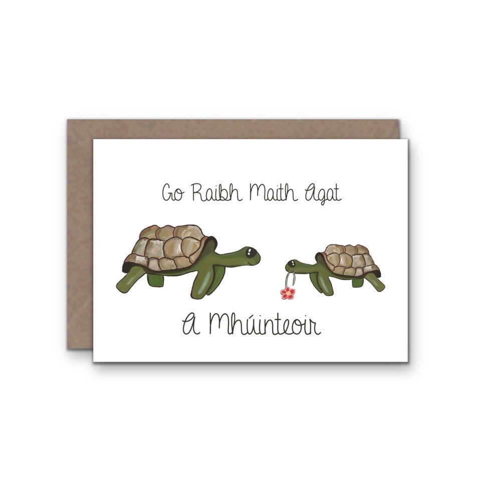 Múinteoir Teacher Thank You Card Irish Language Go Raibh - Etsy UK