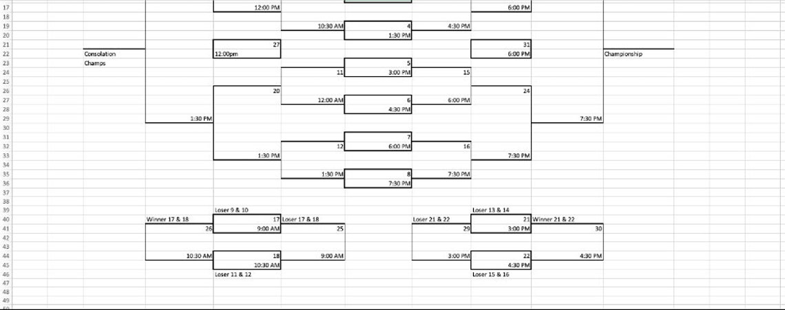 Printable 16 Team Tournament Bracket - Digital Download | Perfect for ...