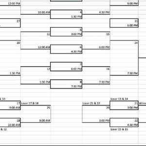 Printable 16 Team Tournament Bracket - Digital Download | Perfect for ...