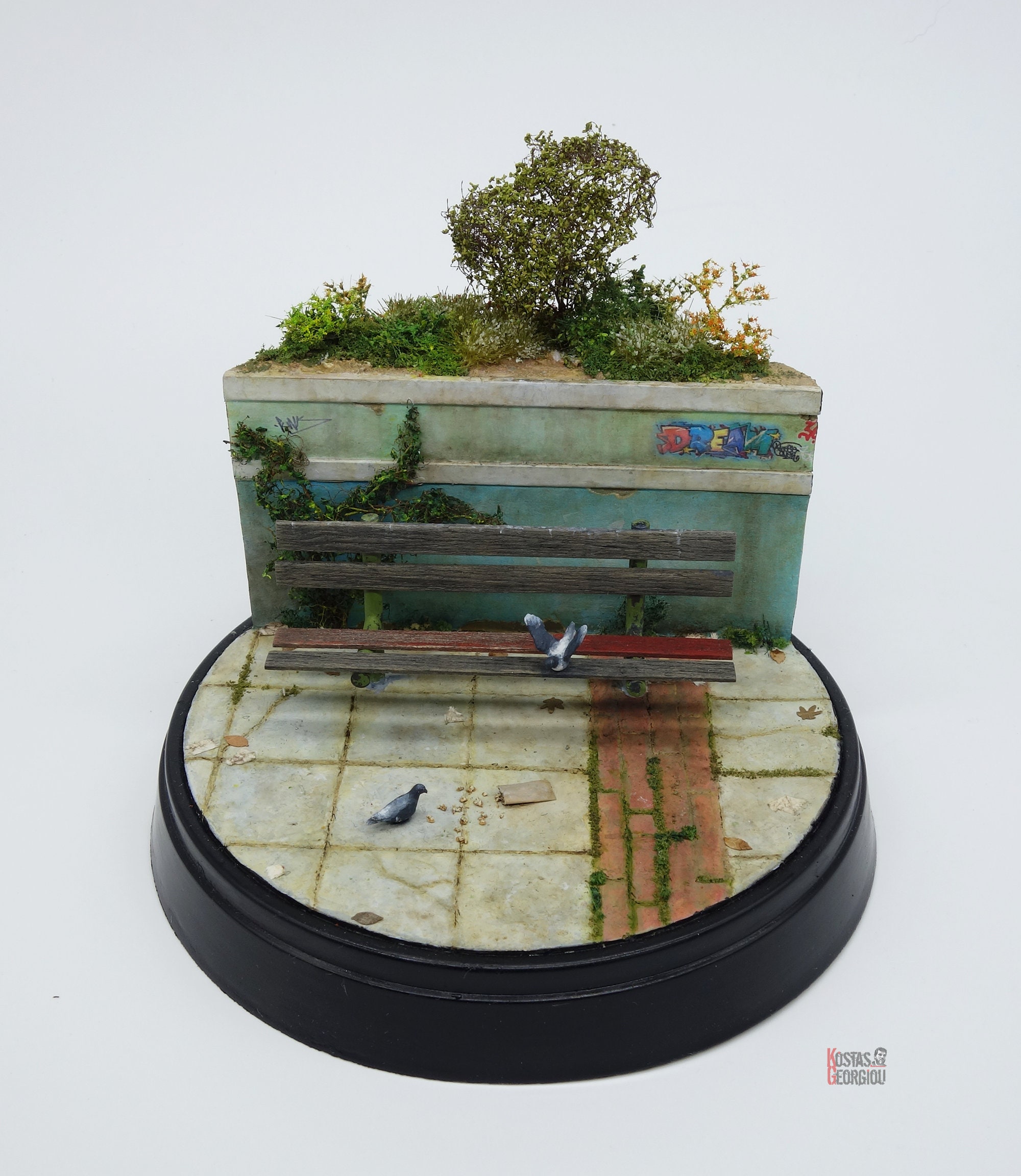 Lucky Find Park Bench Diorama - Etsy
