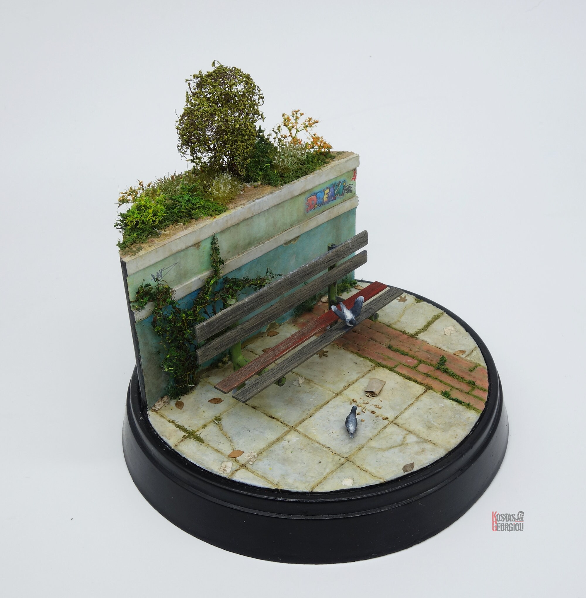 Lucky Find Park Bench Diorama - Etsy