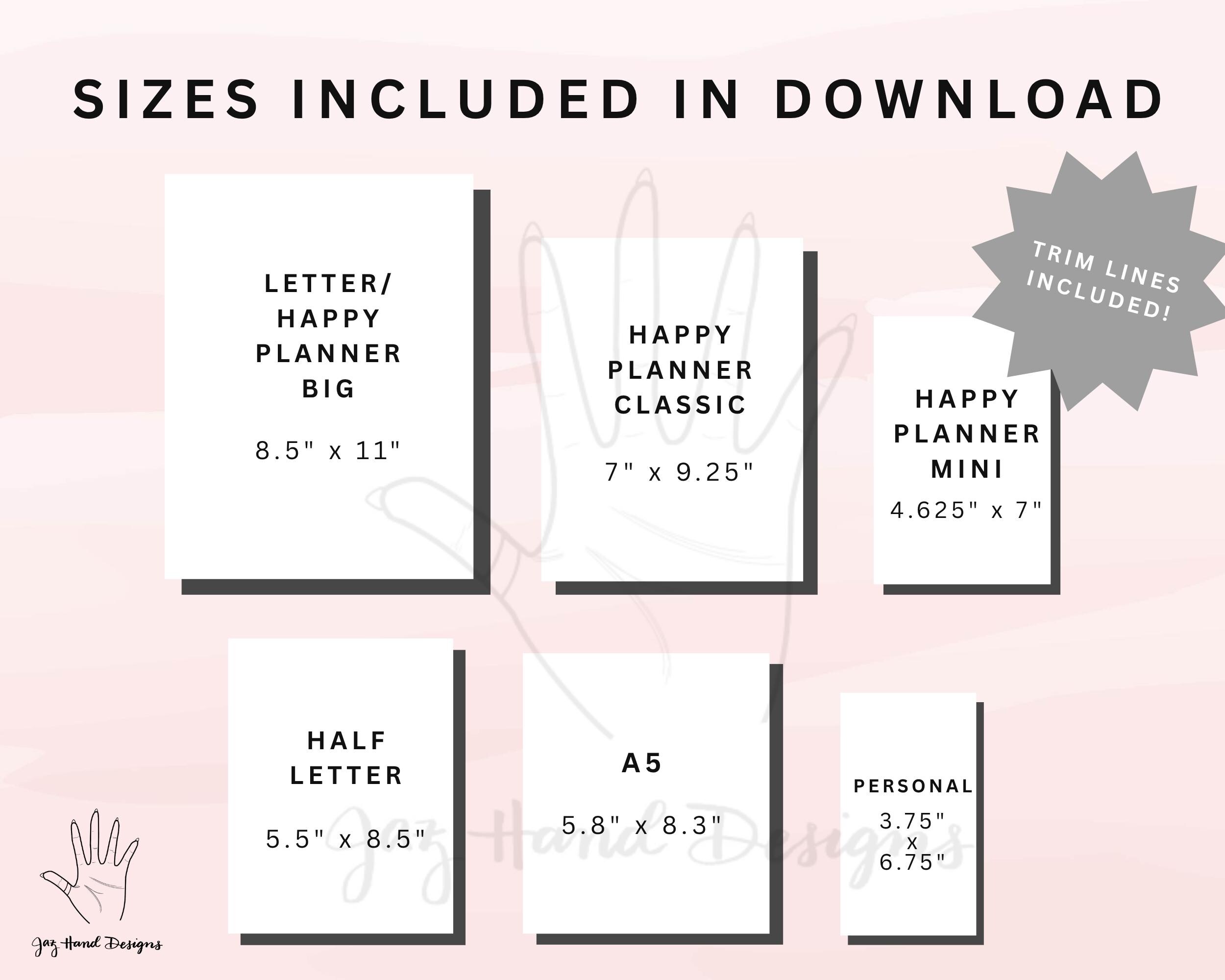 Yearly Planner Printable: Habit & Productivity Trackers (A5, Letter ...