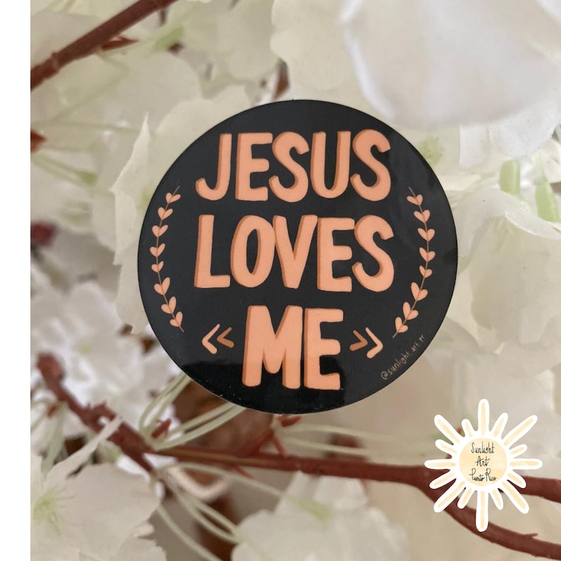 Jesus Loves Me Sticker Christian Sticker Tumbler Sticker Computer ...
