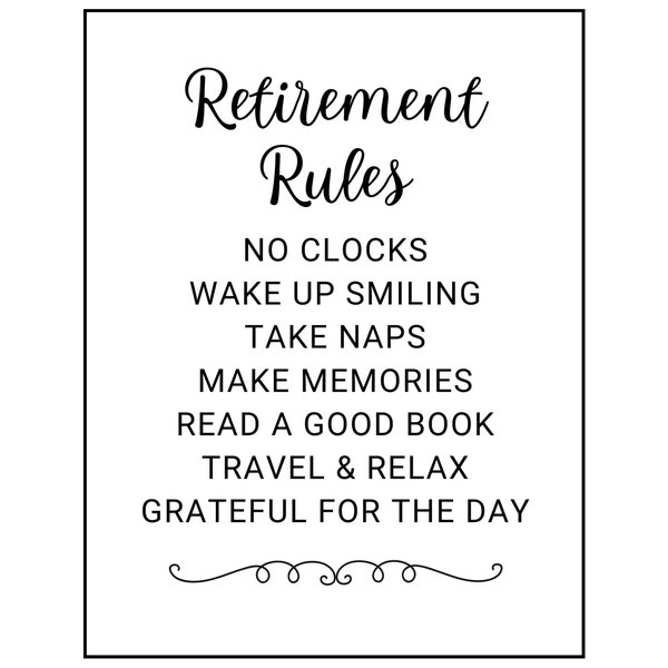Retirement Rules - Etsy