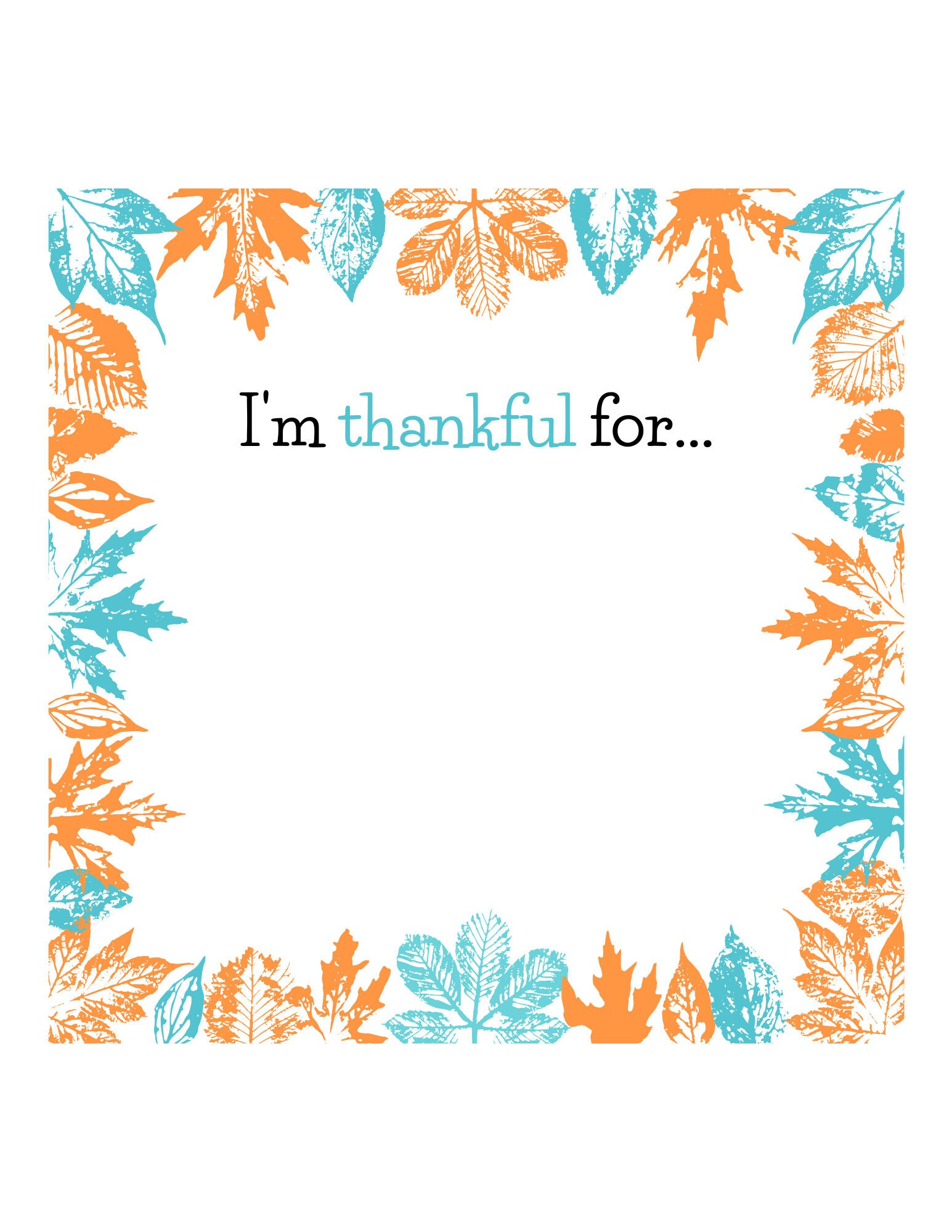 Printable Thankful Cards