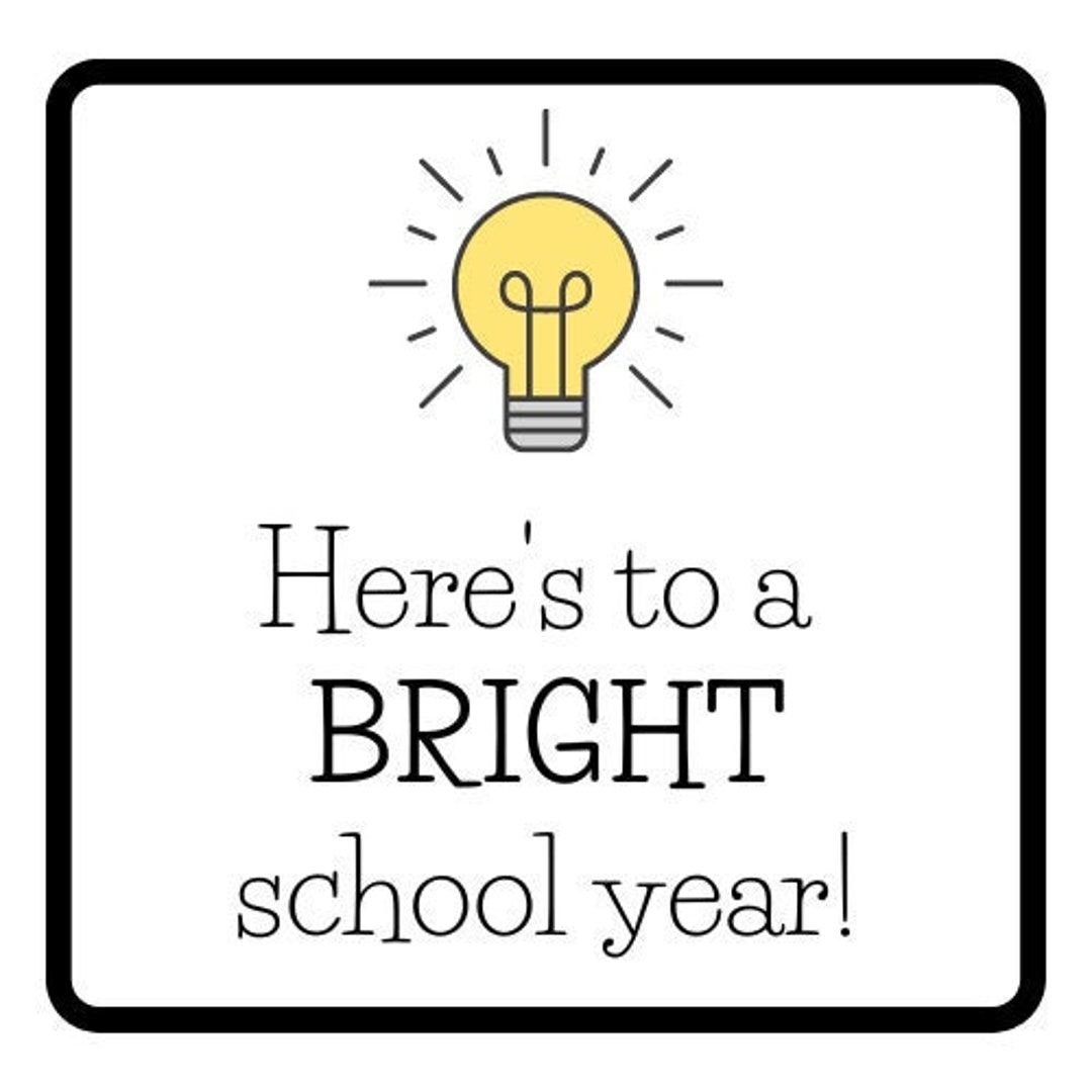 Here's to a Bright School Year Bright New School Year - Etsy