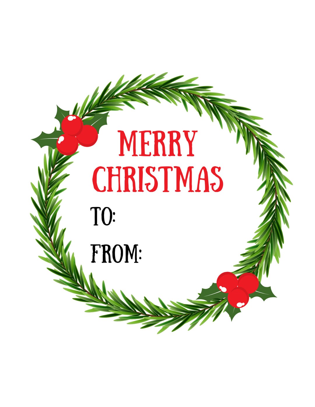 Merry Christmas Gift Tag Christmas Tag Holiday Gift Tag - Etsy Australia