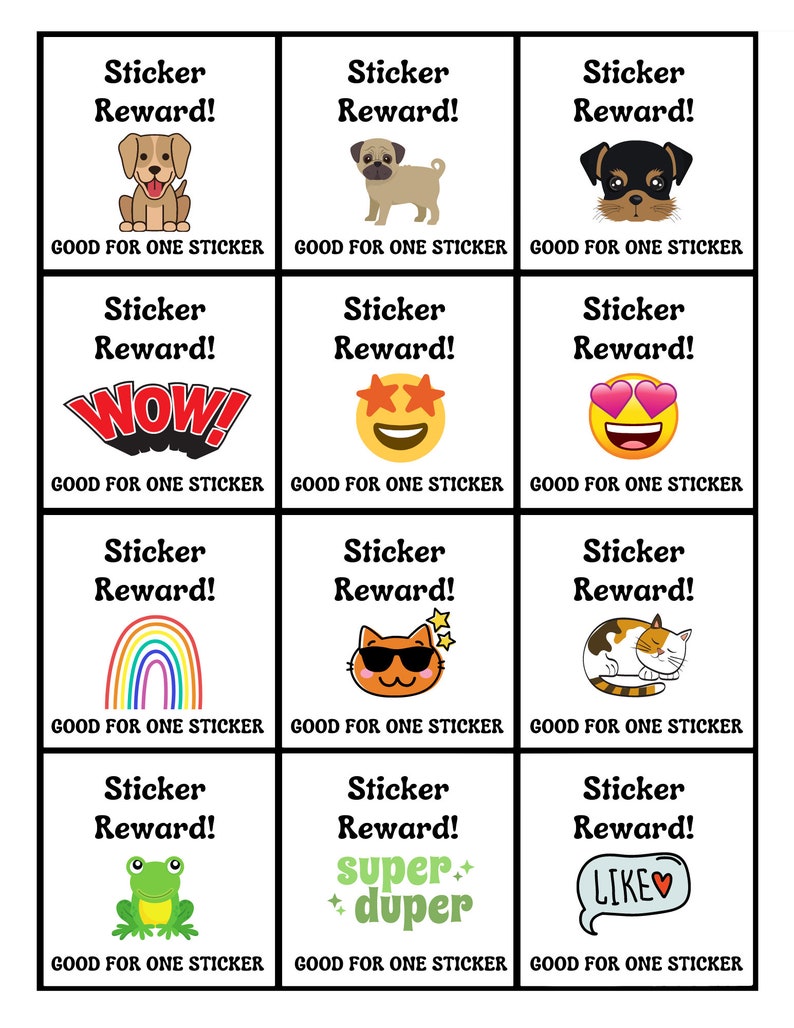 Sticker Reward Coupon Teacher Classroom Stickers Sticker - Etsy