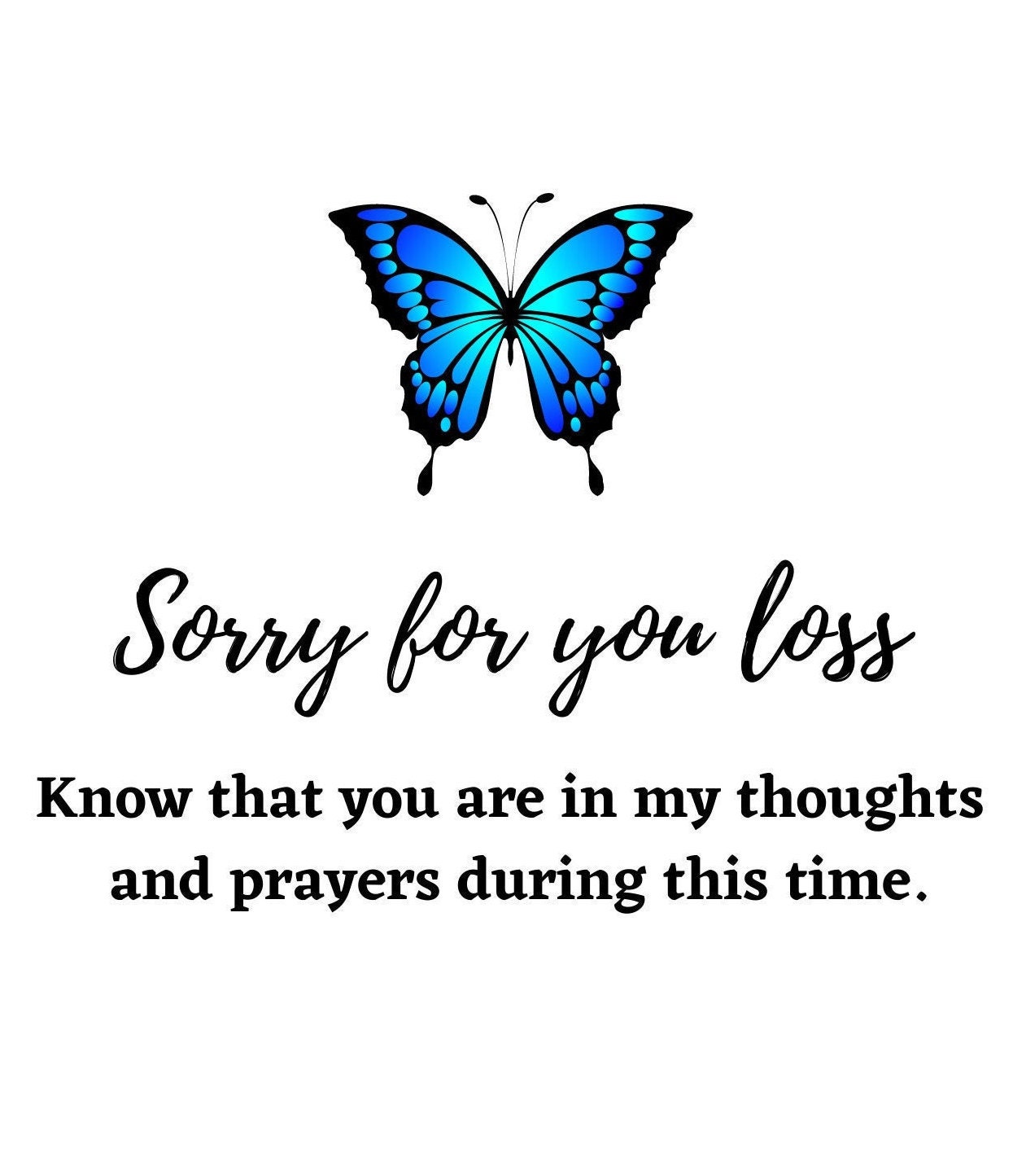 Sorry for Your Loss Card Praying for You Funeral Card - Etsy