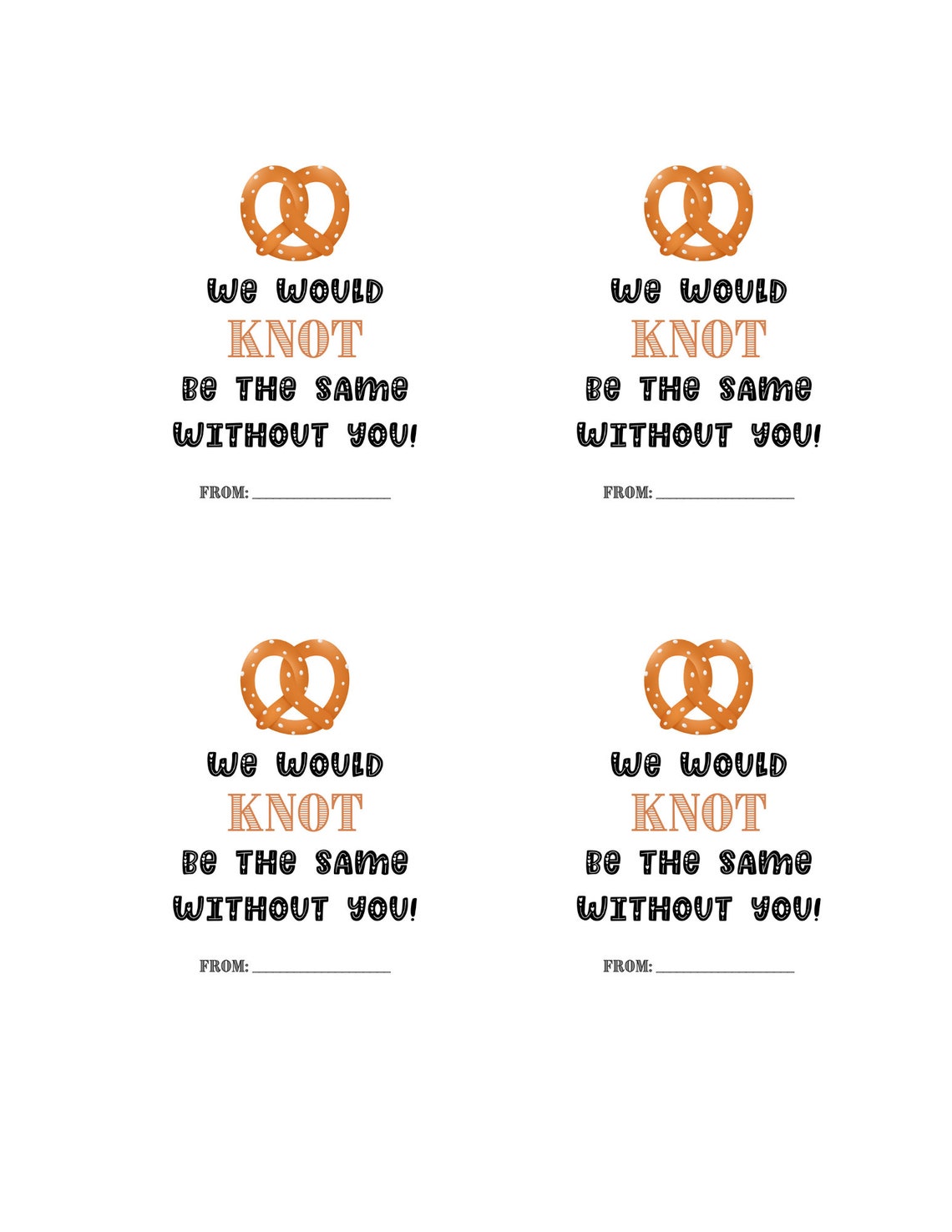 Teacher Appreciation Pretzel Knot be the same without you | Etsy