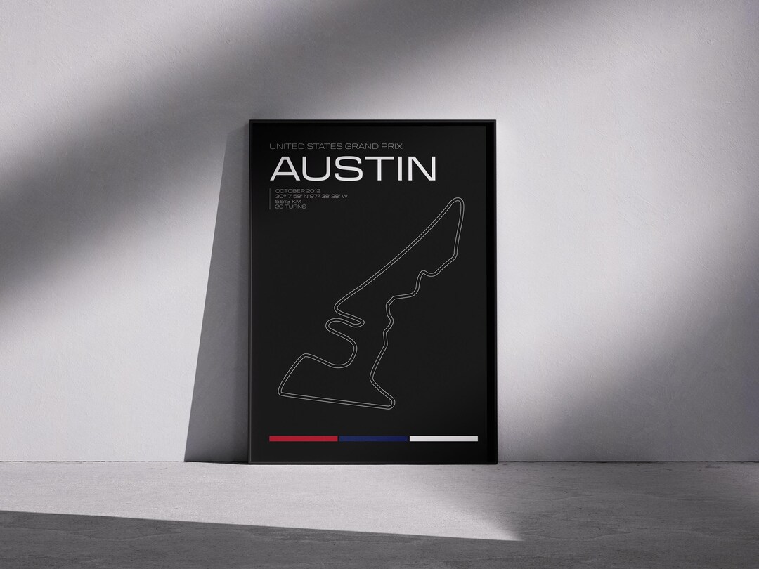 Austin – F1 Track Print | Digital Download | Formula 1 Circuit Poster ...