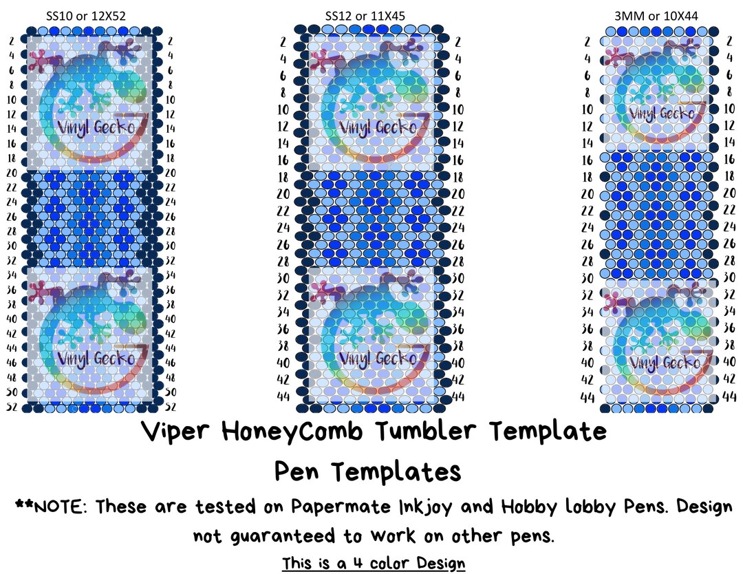 Viper Honeycomb Rhinestone Template for Pens - Etsy