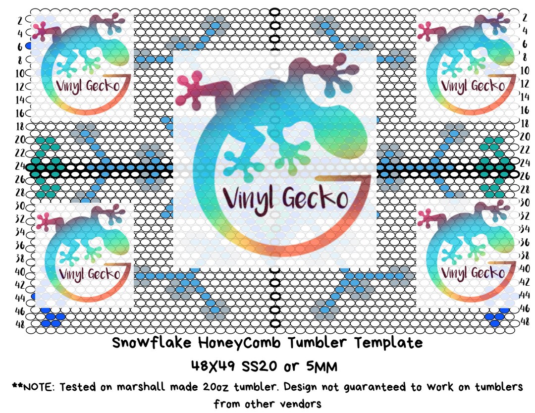 Snowflake Honeycomb Rhinestone Template 20oz Tumbler - Etsy