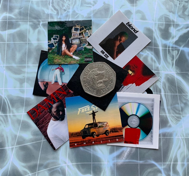 Custom Album Cover Stickers 4 for Spotify Glass Art | Etsy