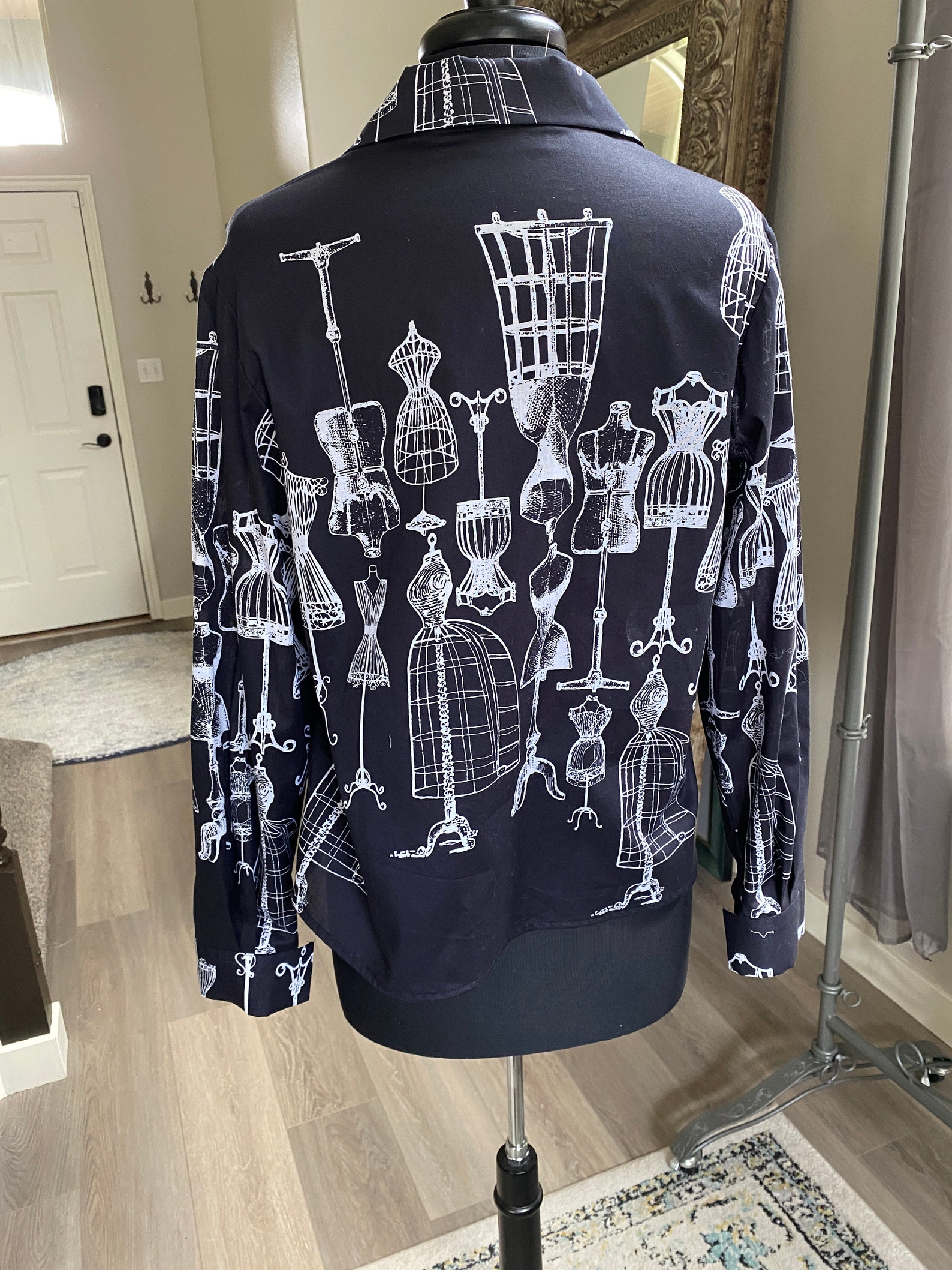 Sewing Pattern Womans Button up Shirt, Classic Cut Button up Shirt With ...