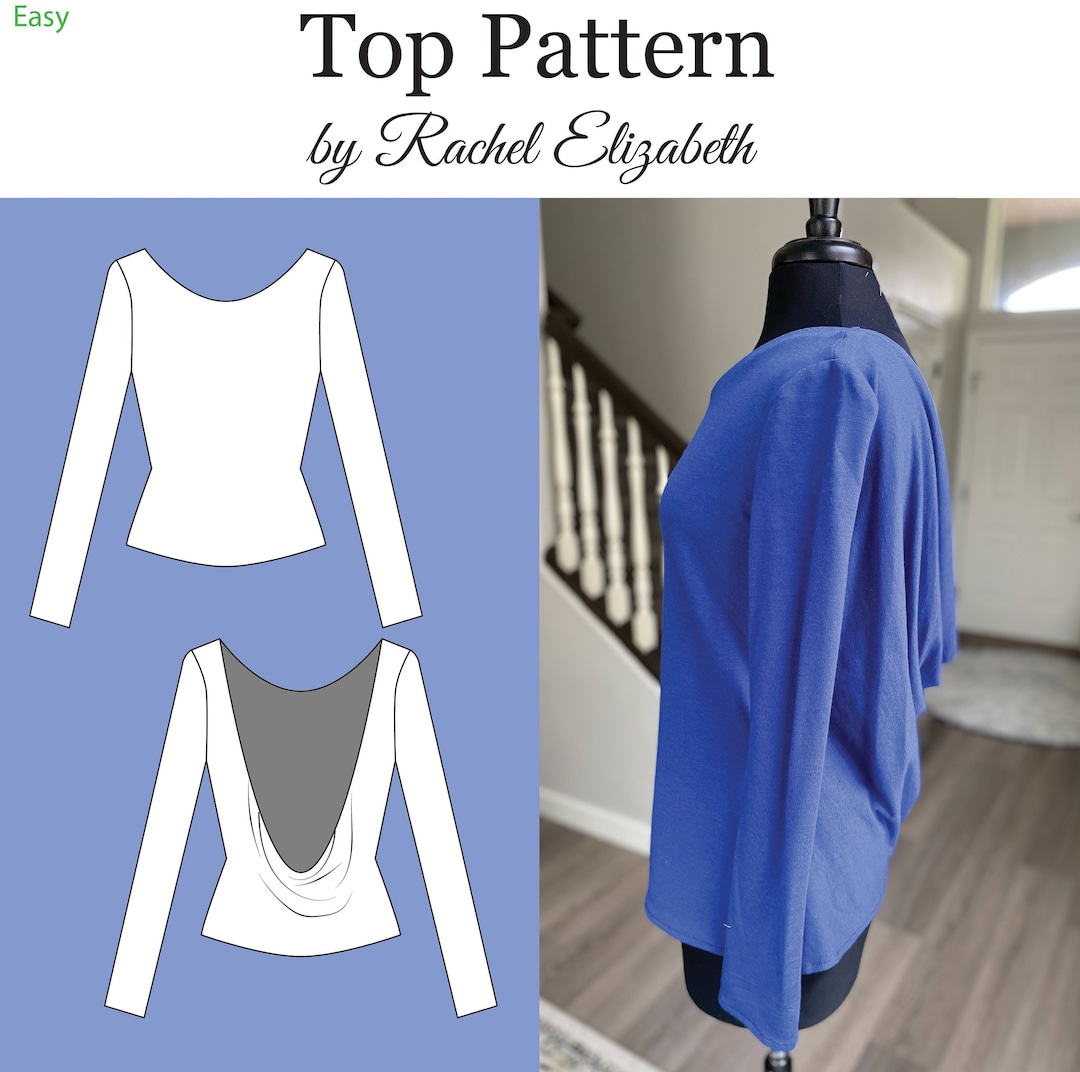 Sewing Pattern Deep Cowl Neck Sweater Size 00-12 - Etsy