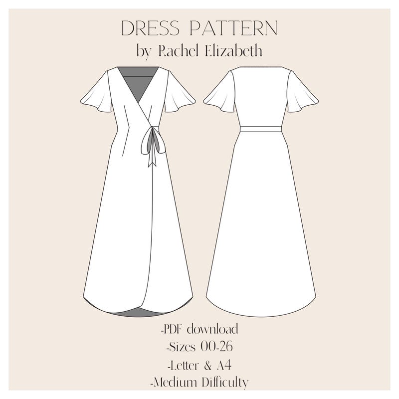 Wrap Dress Sewing Pattern - Etsy