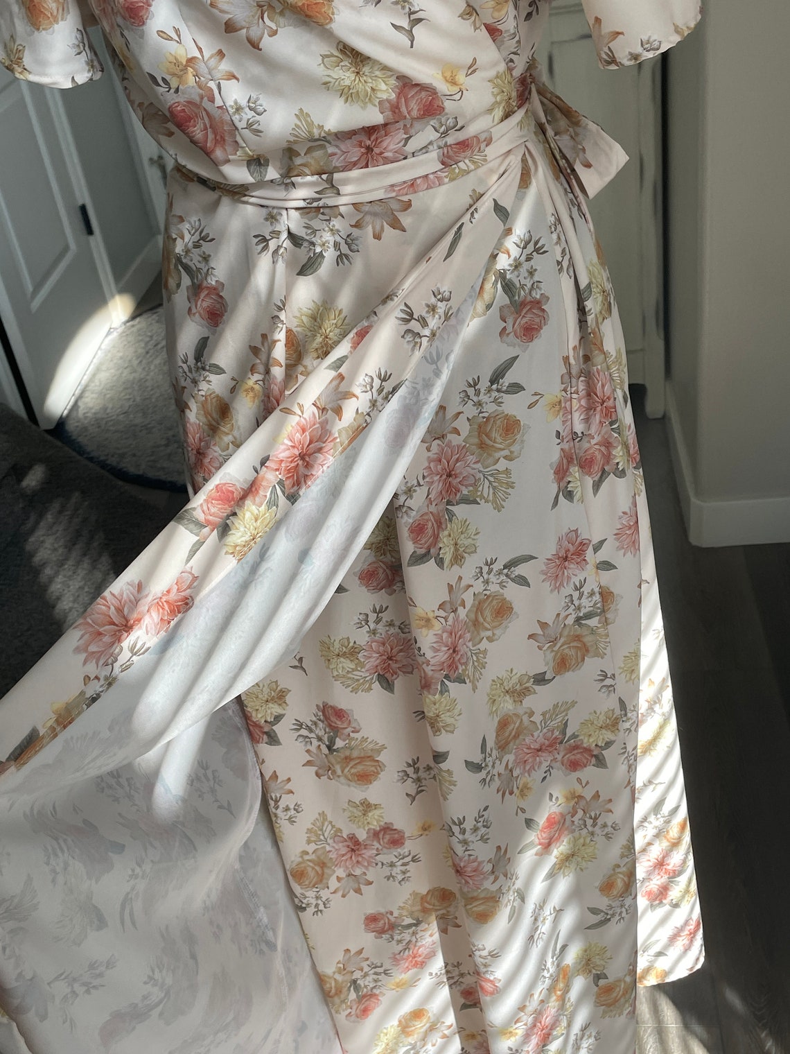 Sewing Pattern Wrap Dress Flutter Sleeves, Downloadable Instant Print ...