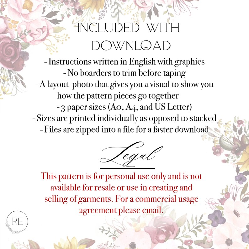 Sewing Pattern Wrap Dress Flutter Sleeves, Downloadable Instant Print ...