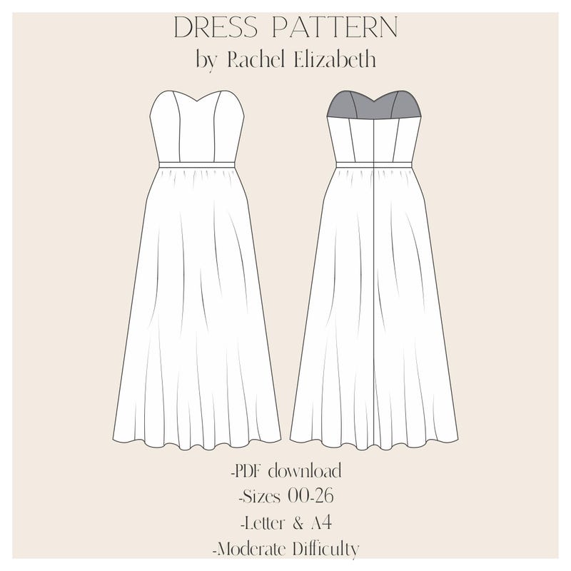 Strapless Long Dress - Etsy