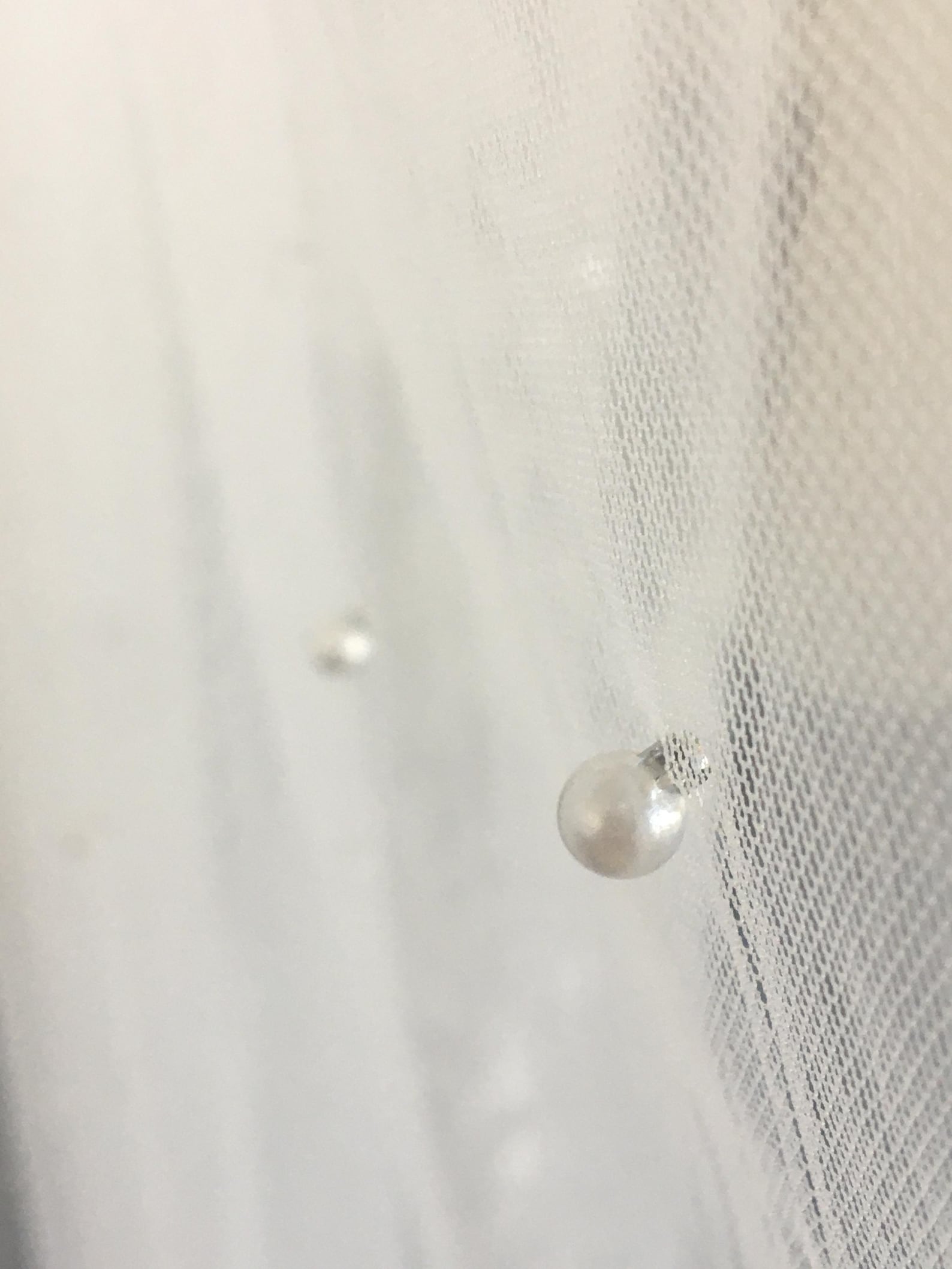 Pearl Tulle Bridal Veil Pearls With Silver Backing on Medium Weight ...