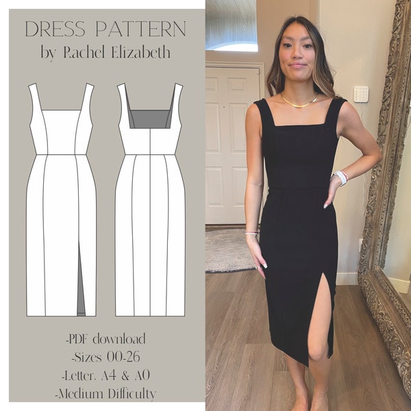 Square Neck Pattern - Etsy