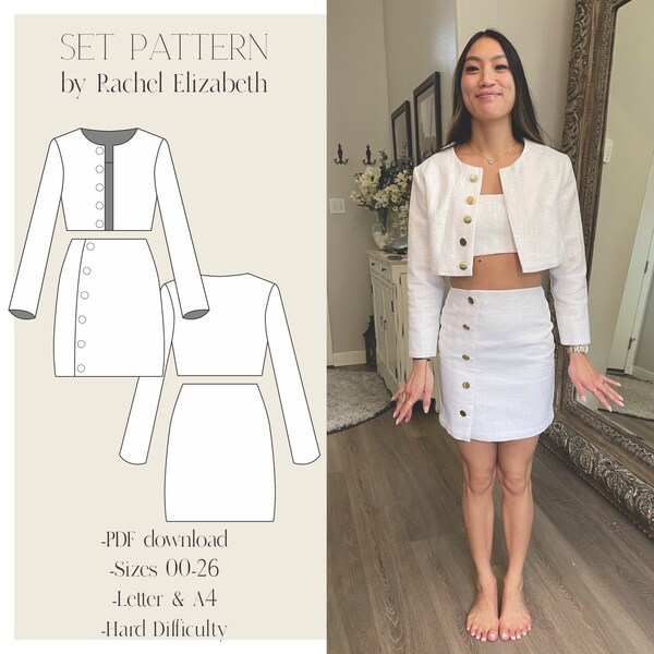 Crop Jacket Pattern - Etsy