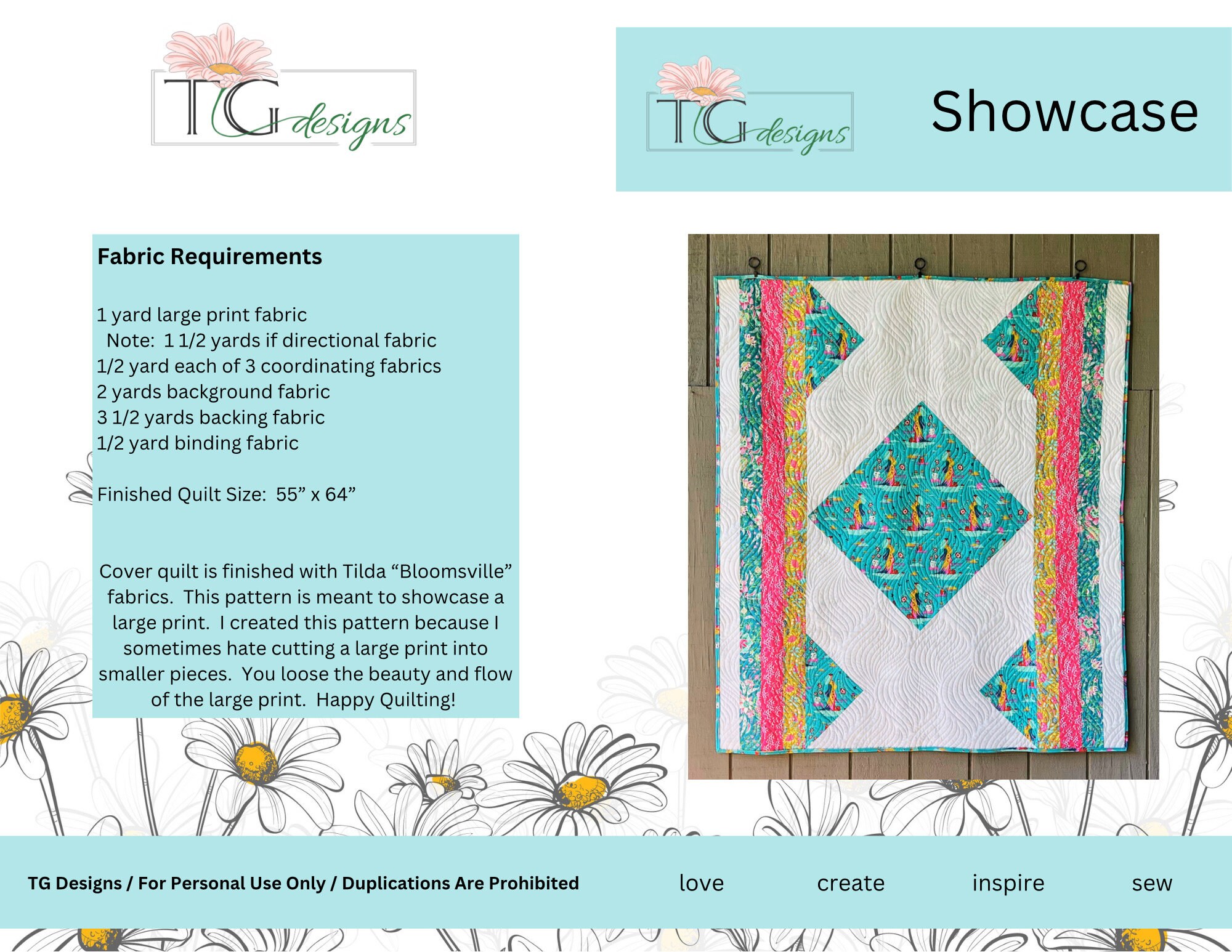 Showcase Quilt Pattern PDF - Etsy