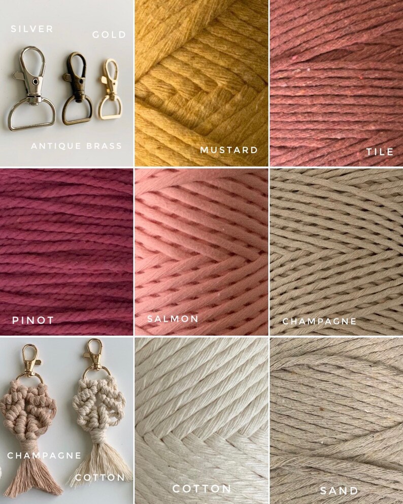 Macrame Fishtail Keychains - Etsy