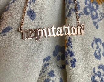 Taylor Swift Gold Stainless Steel Reputation Necklace - Etsy