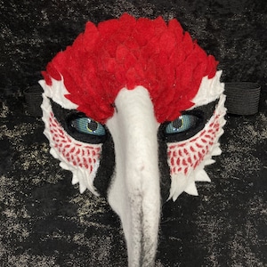 Therian Mask, Therian Bird Mask, Bird Mask, Parrot Mask, Red and Green ...