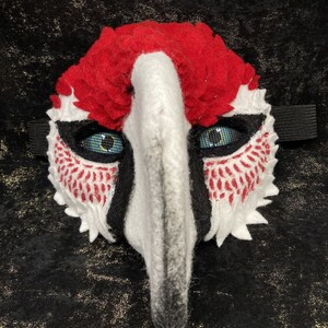 Therian Mask, Therian Bird Mask, Bird Mask, Parrot Mask, Red and Green ...