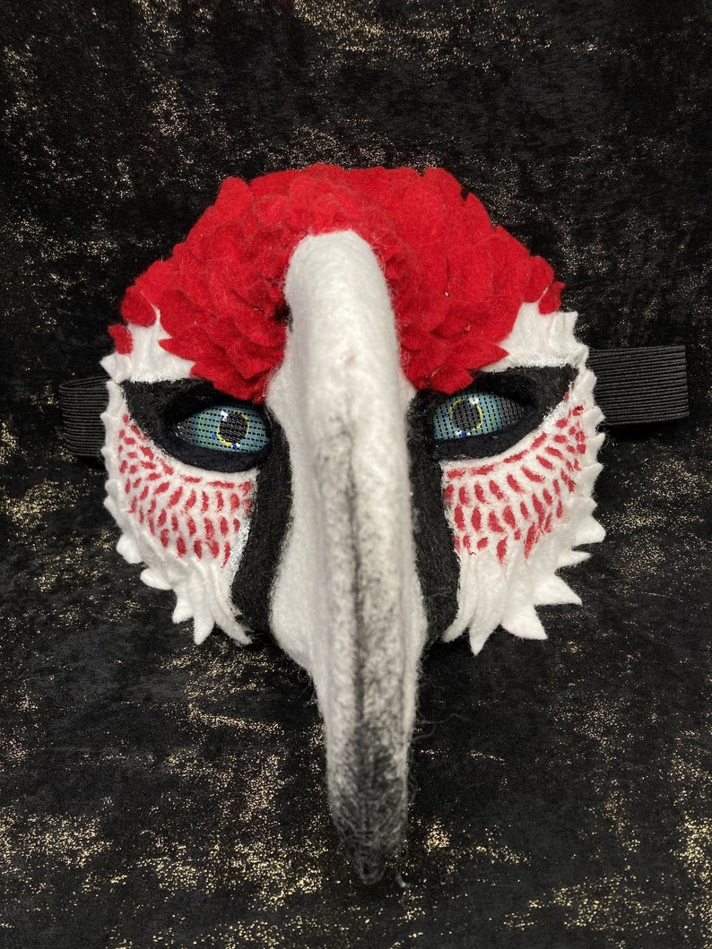 Therian Mask, Therian Bird Mask, Bird Mask, Parrot Mask, Red and Green ...