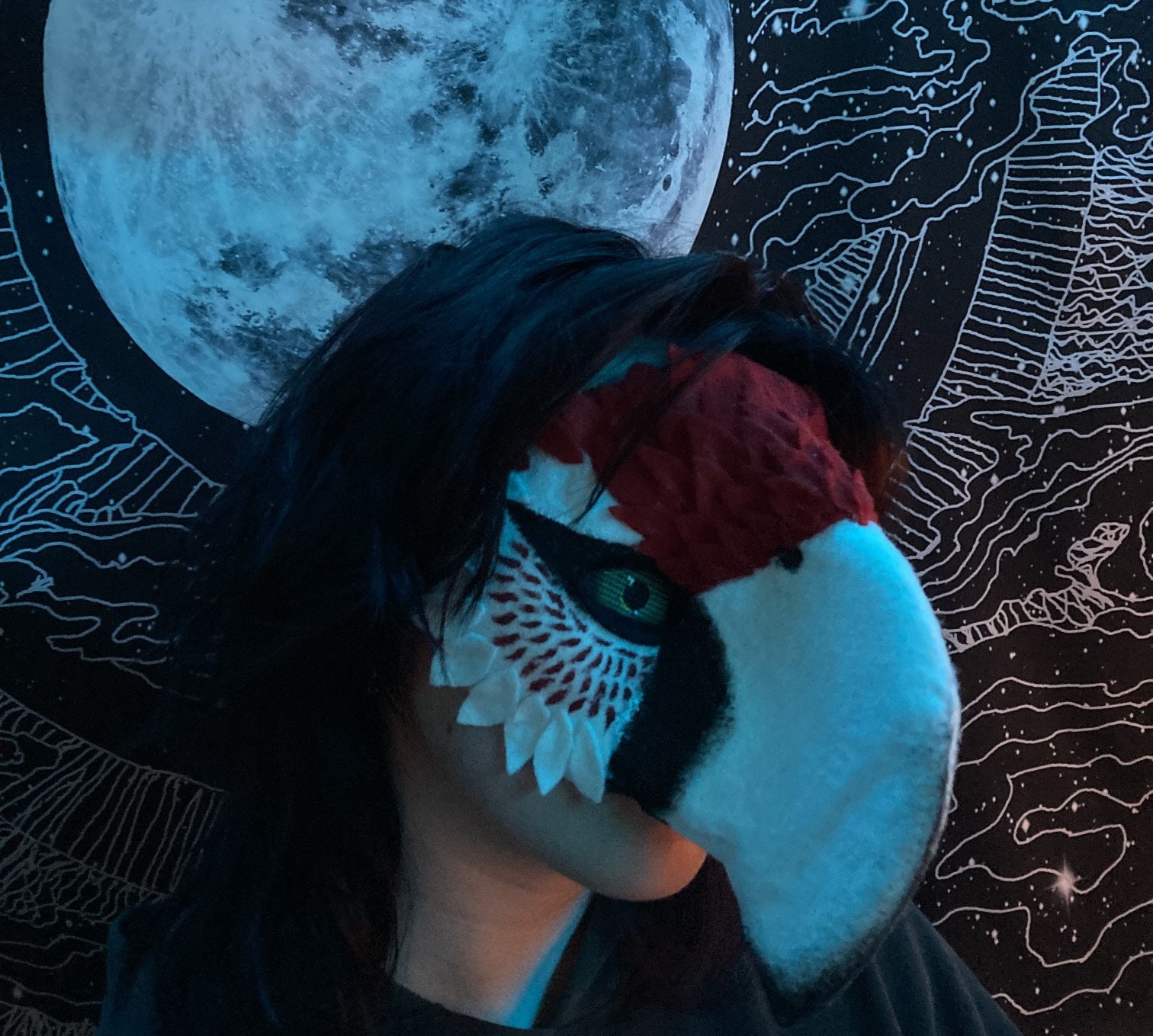 Therian Mask, Therian Bird Mask, Bird Mask, Parrot Mask, Red and Green ... Therian Mask, Therian Bird Mask, Bird Mask, Parrot Mask, Red and Green ...
