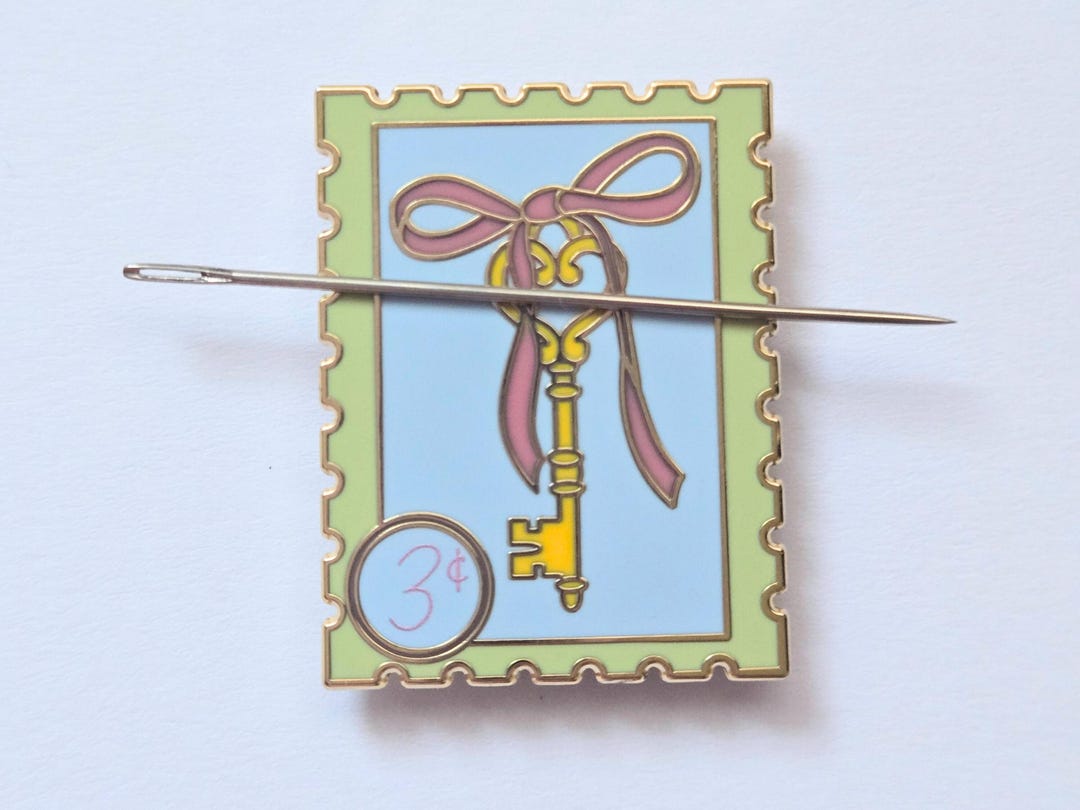 Key Postage Stamp Needle Minder: Magnetic Embroidery Accessory - Etsy