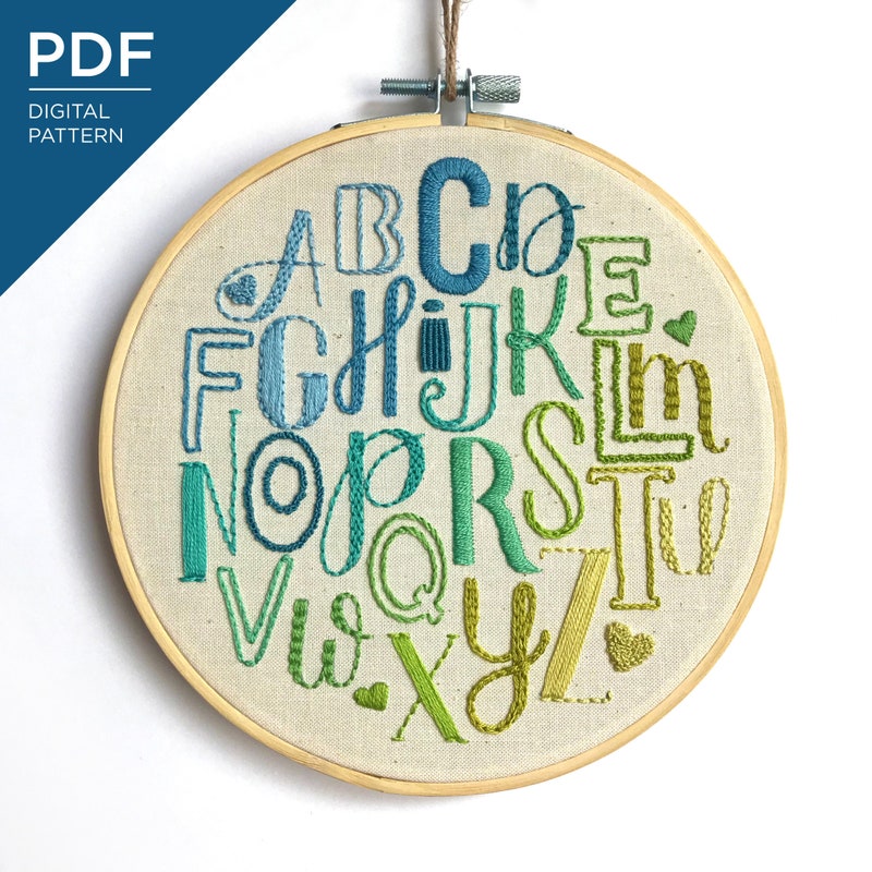 Hand Embroidery Letters - Etsy