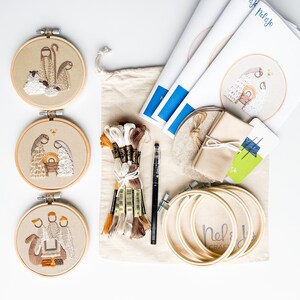 Nativity Ornament Set 4" Embroidery Kit | Christmas Ornament Embroidery ...
