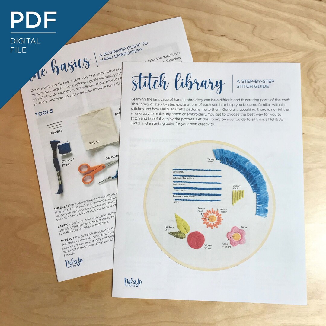 Embroidery Stitch Library and Beginner's Guide | Hand Embroidery Guide ...
